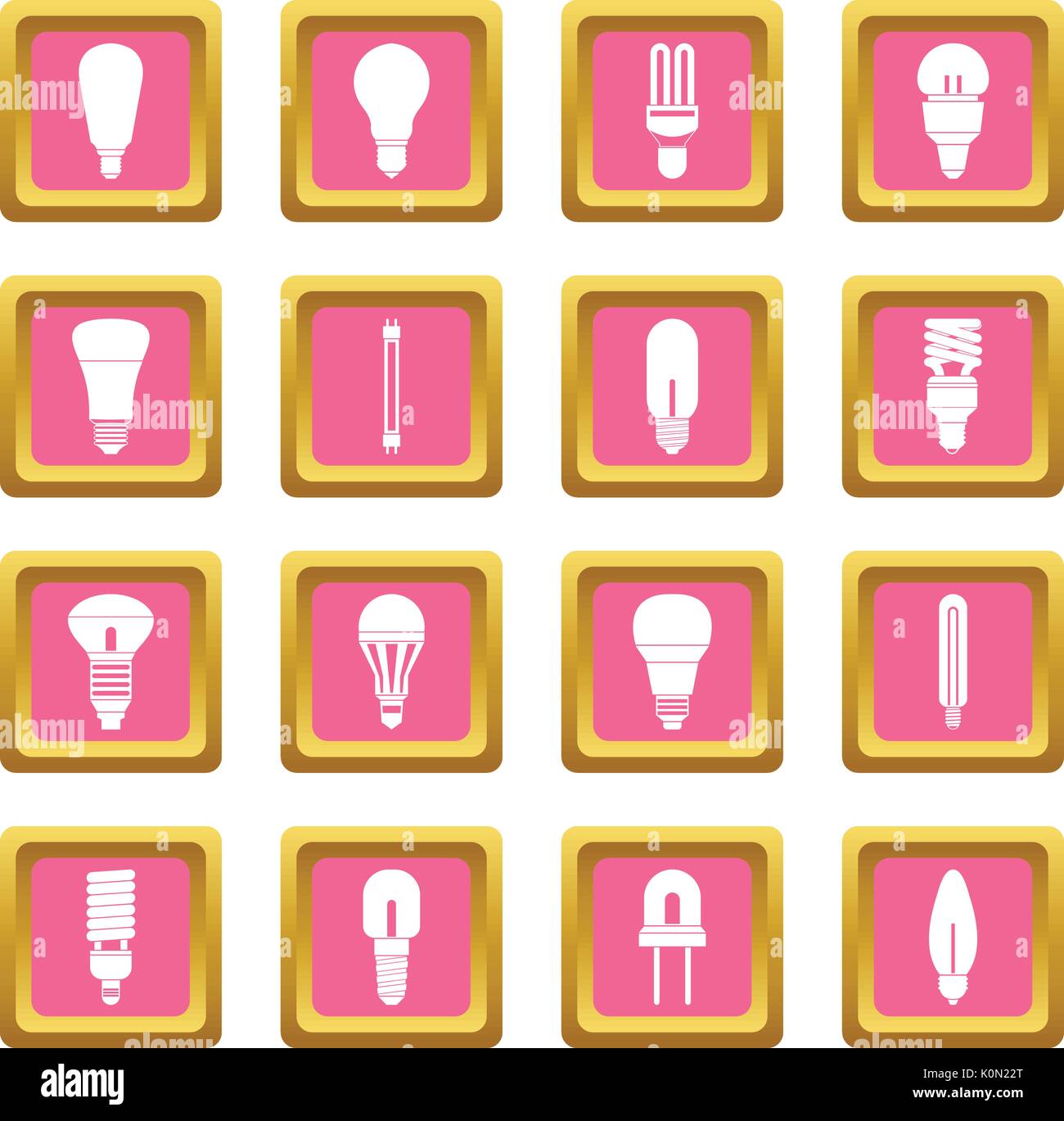 Light bulb icons pink Stock Vector Image & Art - Alamy