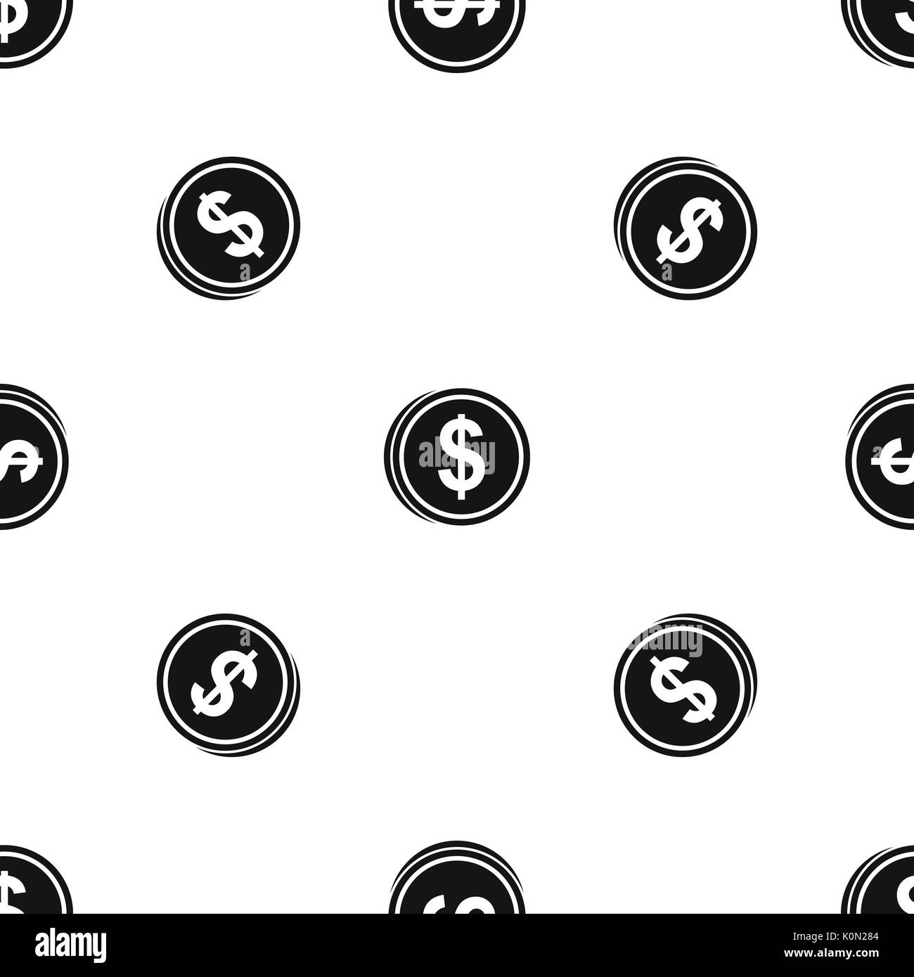 Coin dollar pattern seamless black Stock Vector Image & Art - Alamy