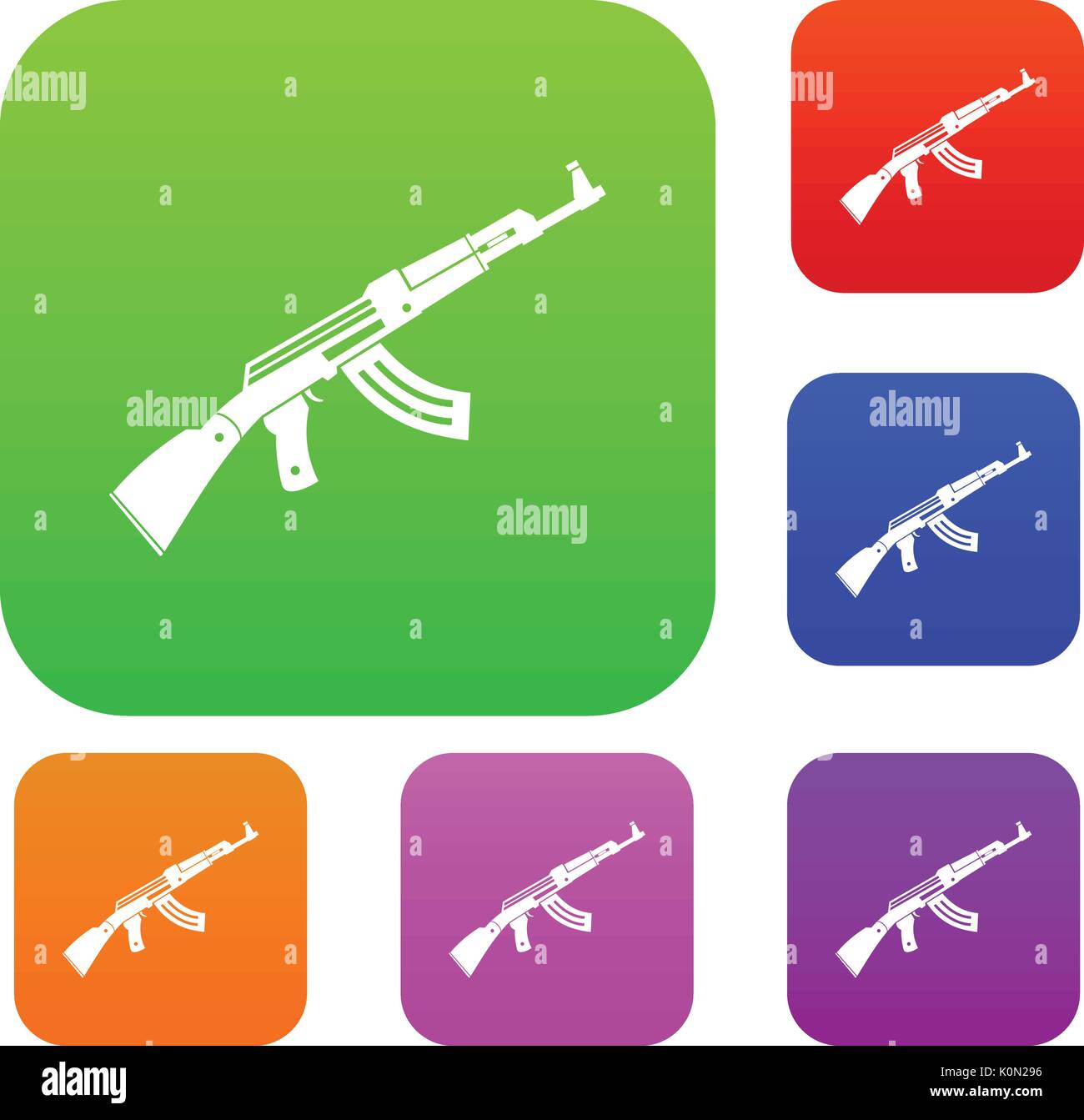 Submachine gun set collection Stock Vector Image & Art - Alamy