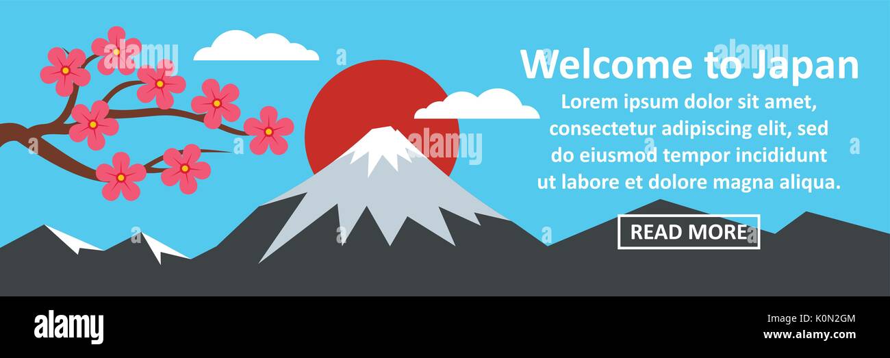 Welcome to Japan banner horizontal concept Stock Vector Image & Art - Alamy