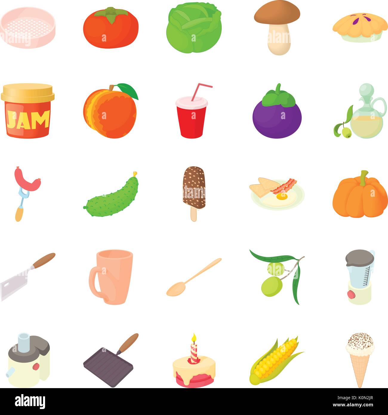 Boil icons set, cartoon style Stock Vector Image & Art - Alamy