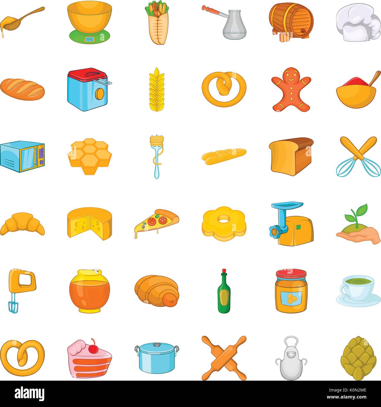Cooking icons set, cartoon style Stock Vector Image & Art - Alamy