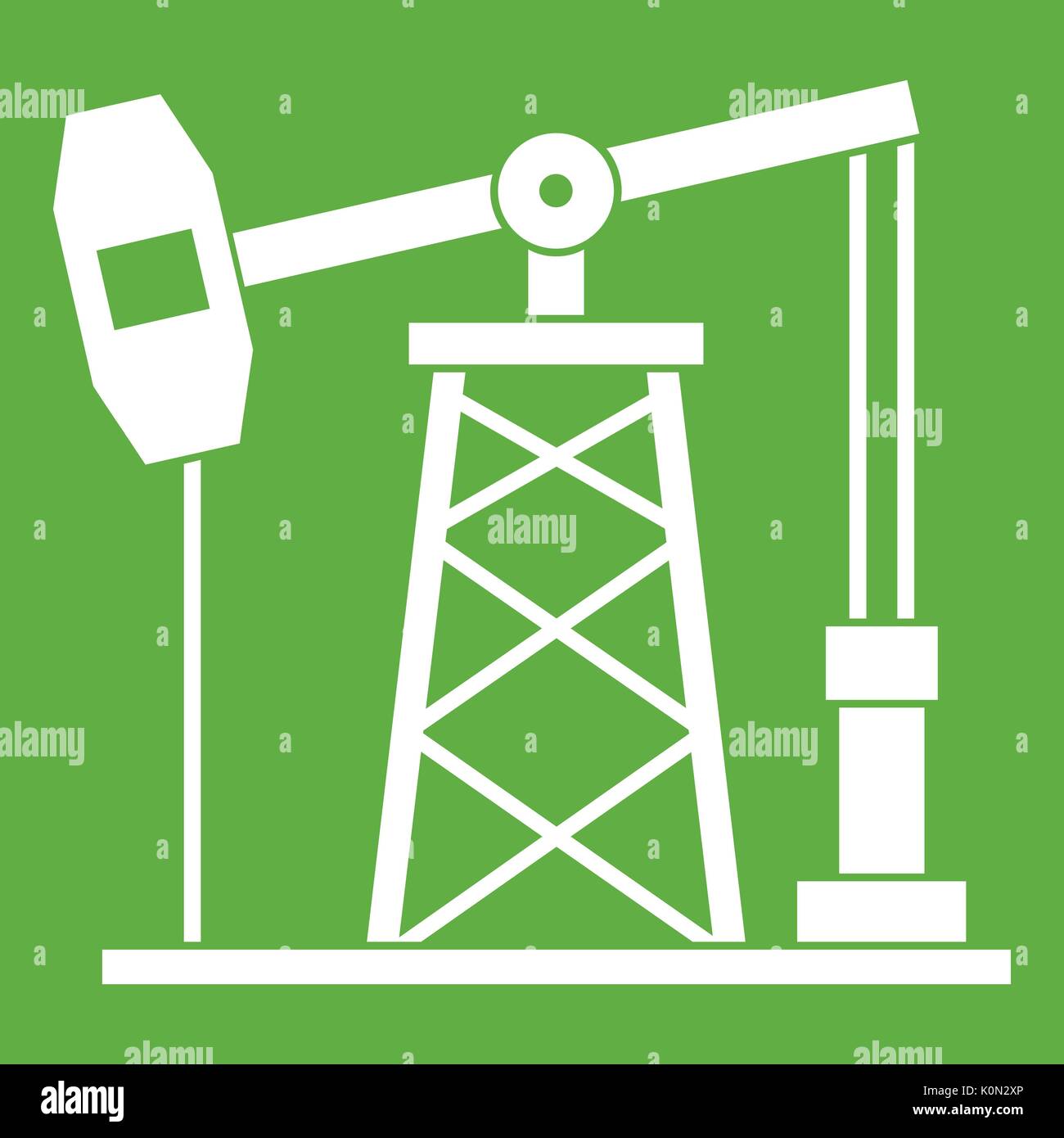 Oil derrick icon green Stock Vector Image & Art - Alamy