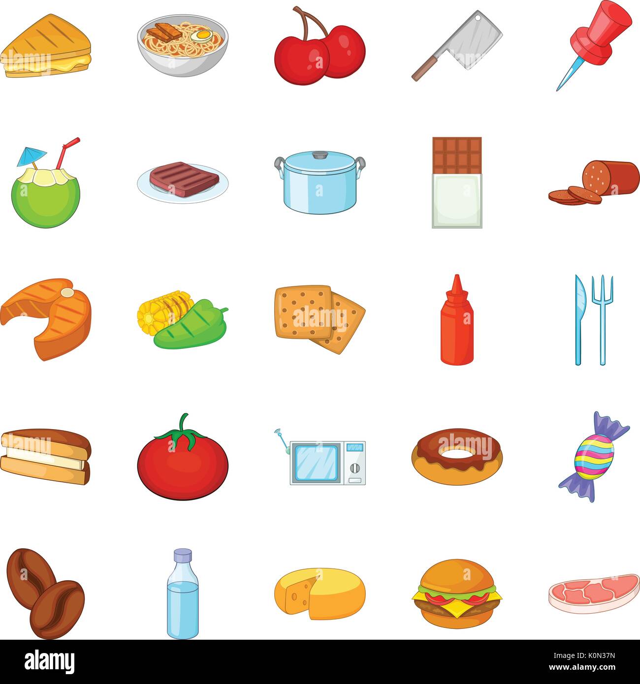 Useful icons set, cartoon style Stock Vector Image & Art - Alamy