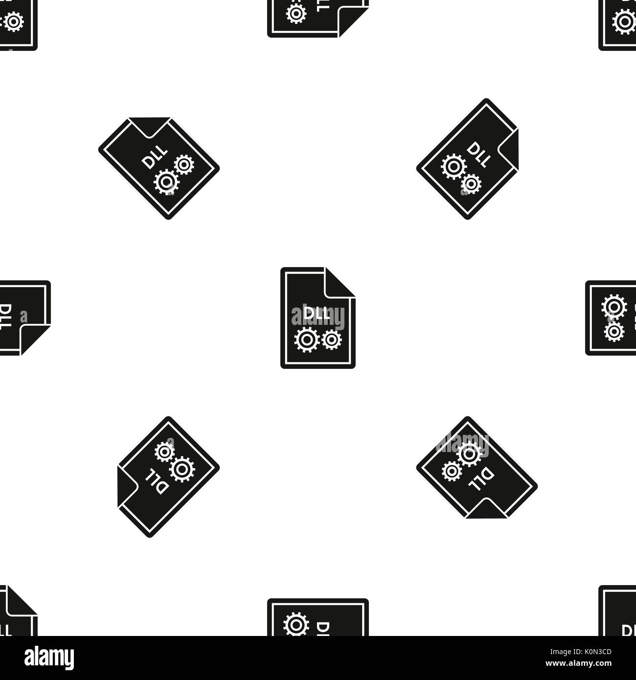 File DLL pattern seamless black Stock Vector Image & Art - Alamy