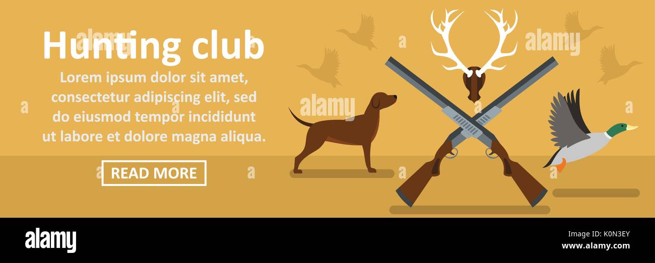Hunting club banner horizontal concept Stock Vector Image & Art - Alamy