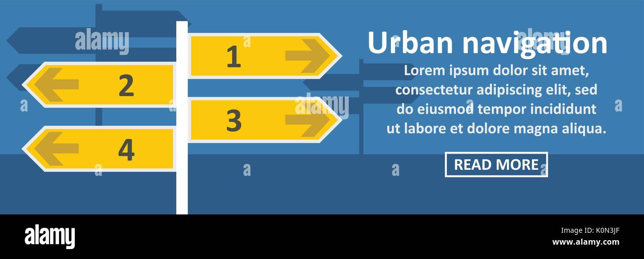 Urban navigation banner horizontal concept Stock Vector Image & Art - Alamy