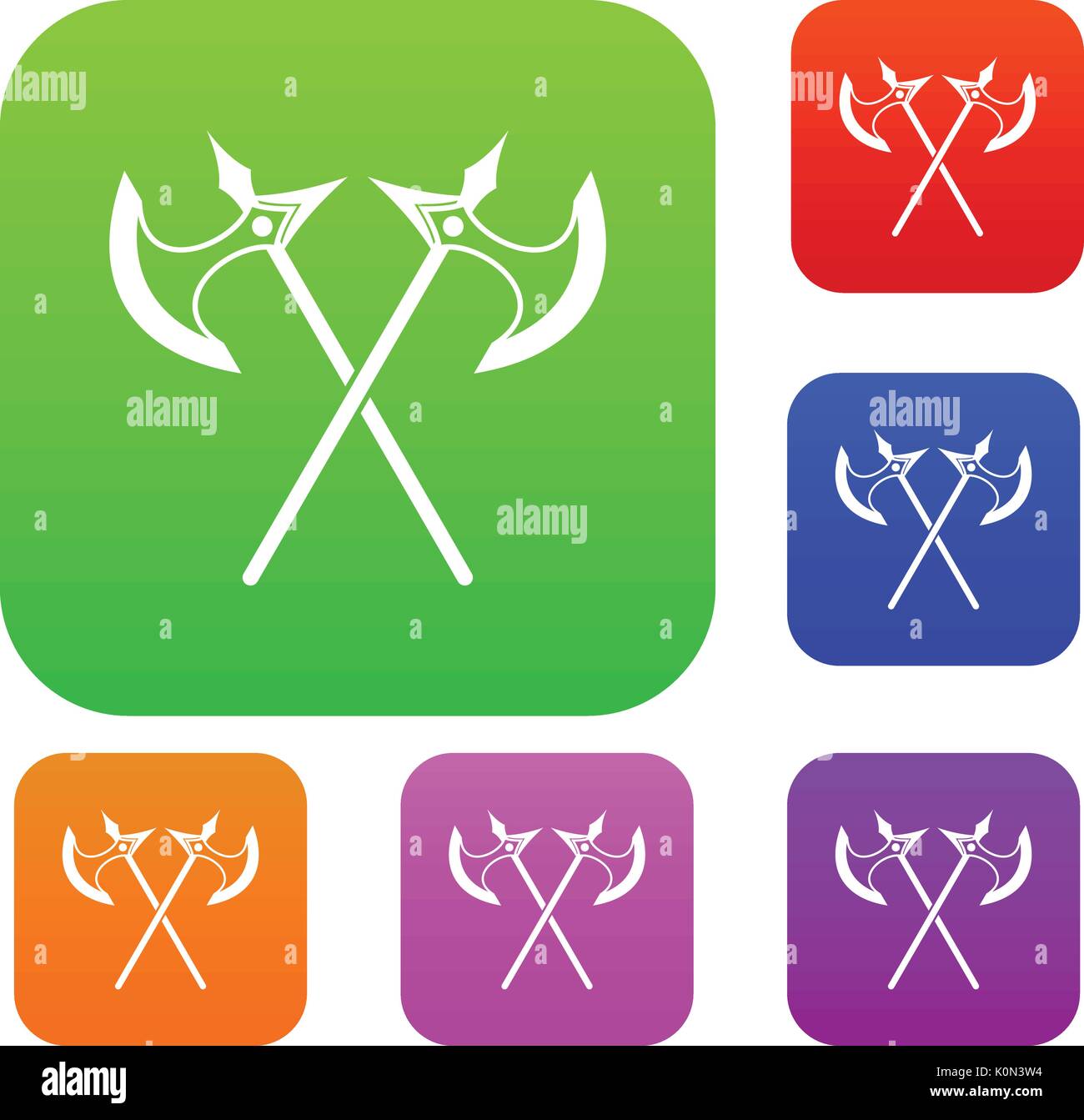 Crossed battle axes set collection Stock Vector Image & Art - Alamy