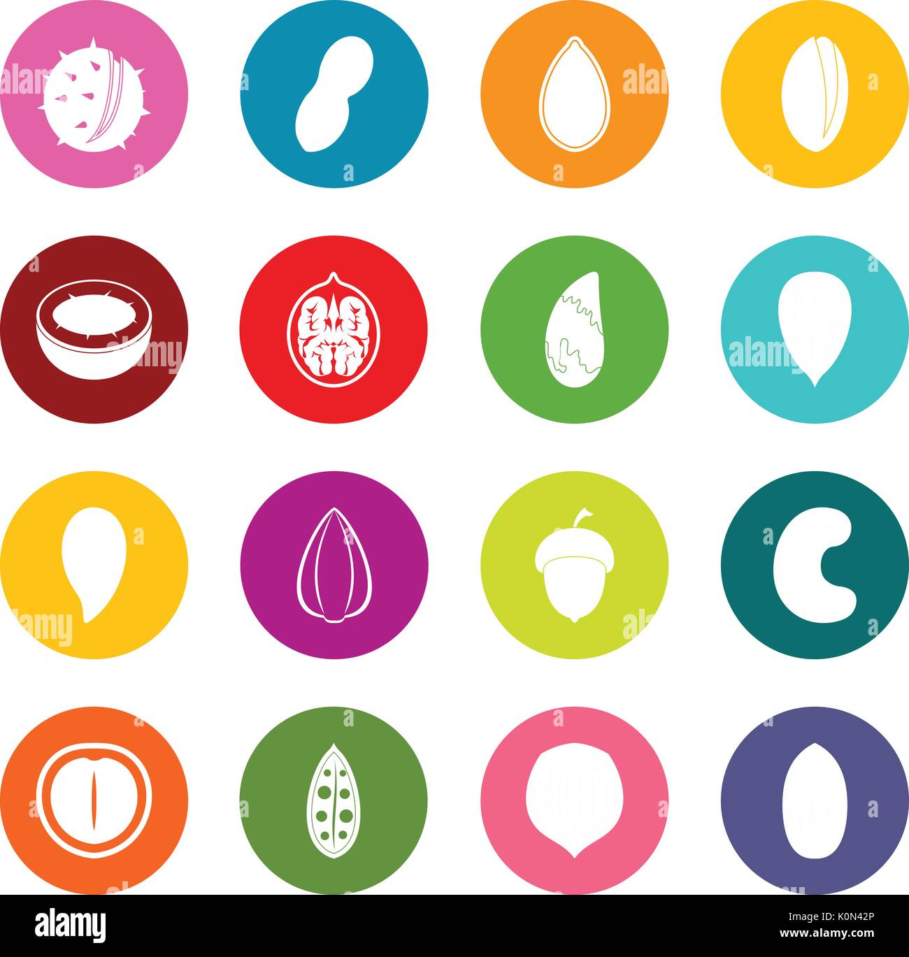 Many nuts Stock Vector Images - Alamy