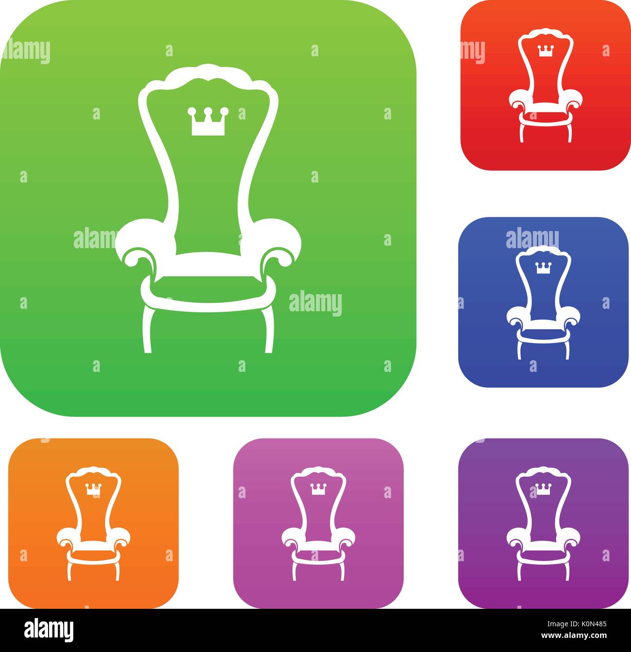 King throne chair set collection Stock Vector Image & Art - Alamy