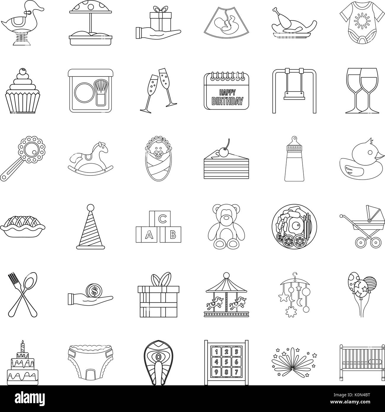Cocktail icons set, outline style Stock Vector Image & Art - Alamy