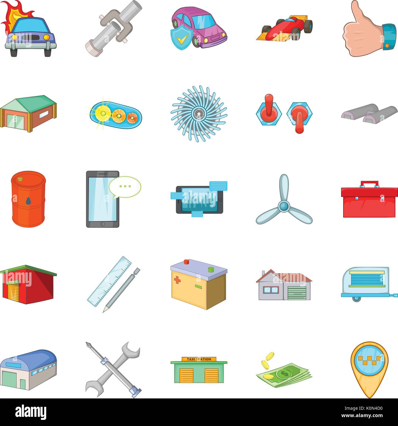 Shed icons set, cartoon style Stock Vector Image & Art - Alamy