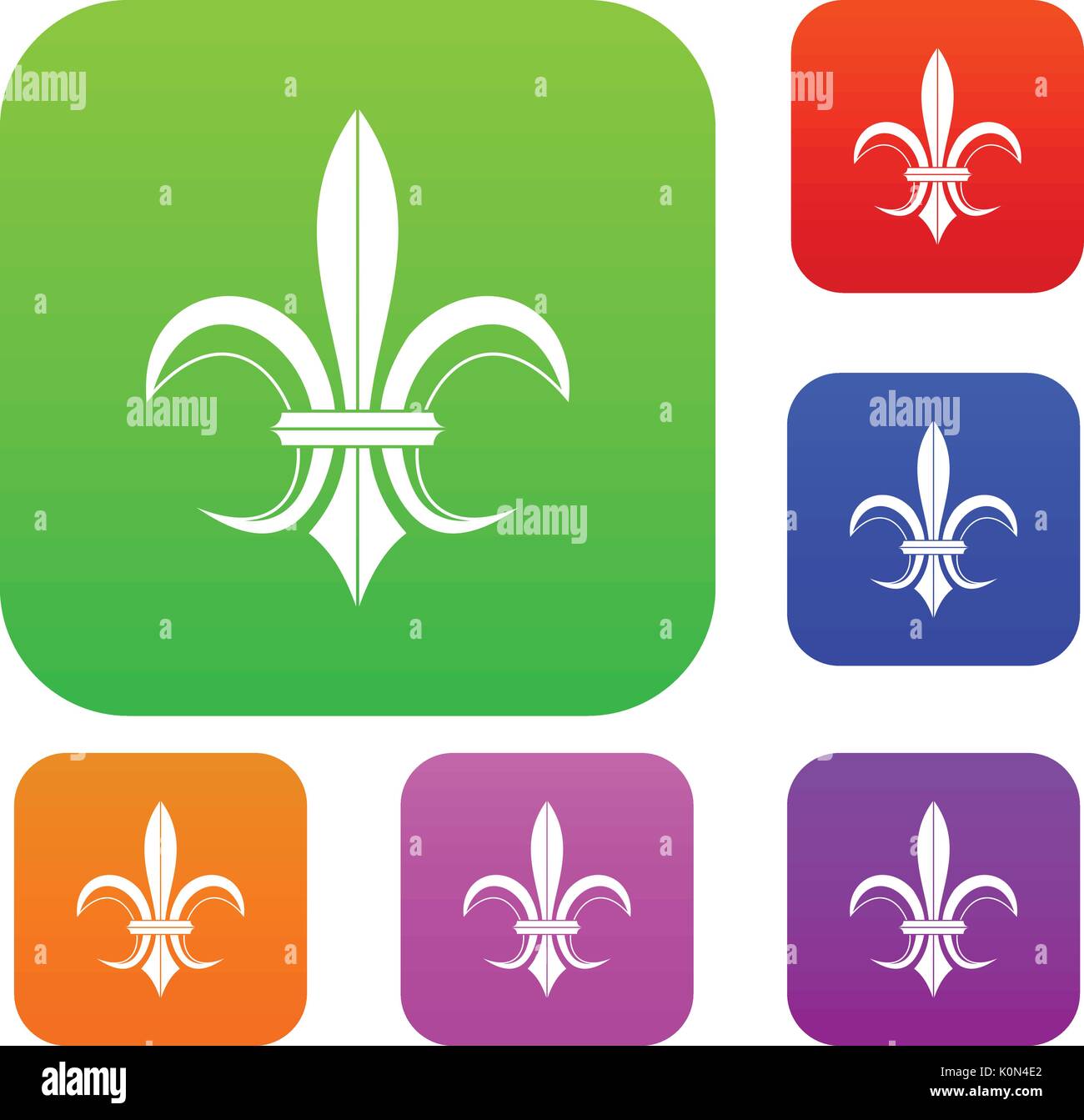 Lily heraldic emblem set collection Stock Vector Image & Art - Alamy