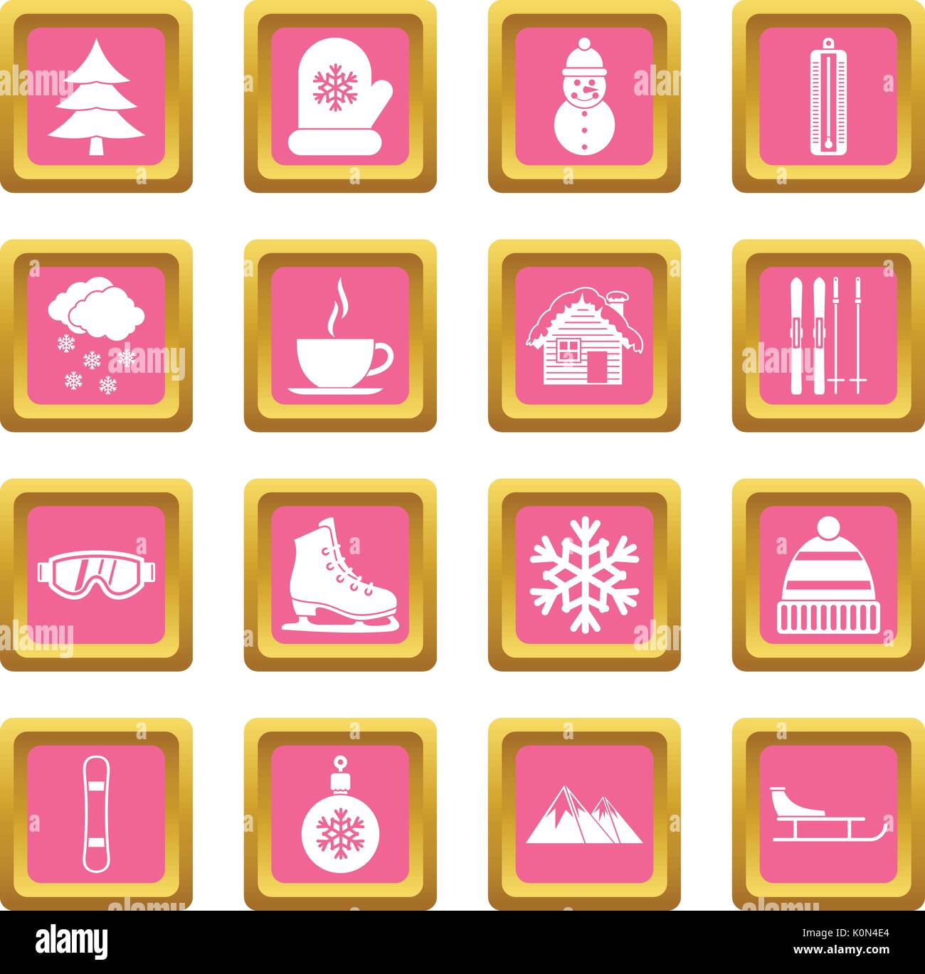 Pink snowboard Stock Vector Images - Alamy