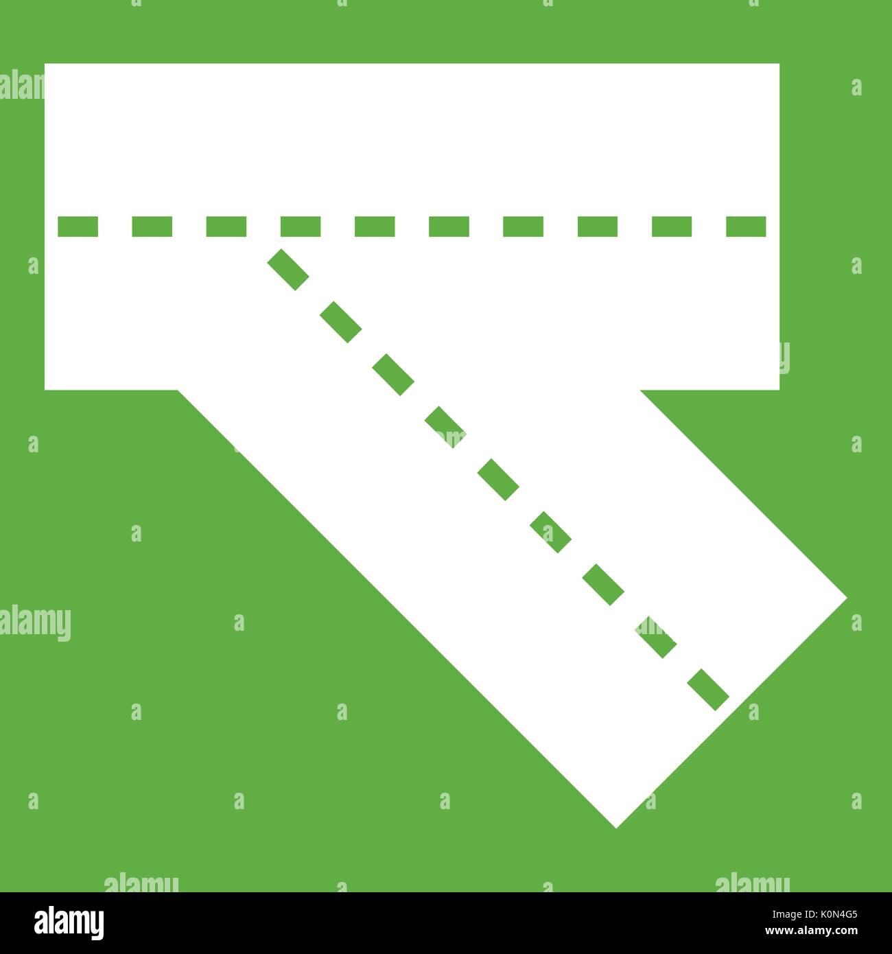 Turn road icon green Stock Vector Image & Art - Alamy