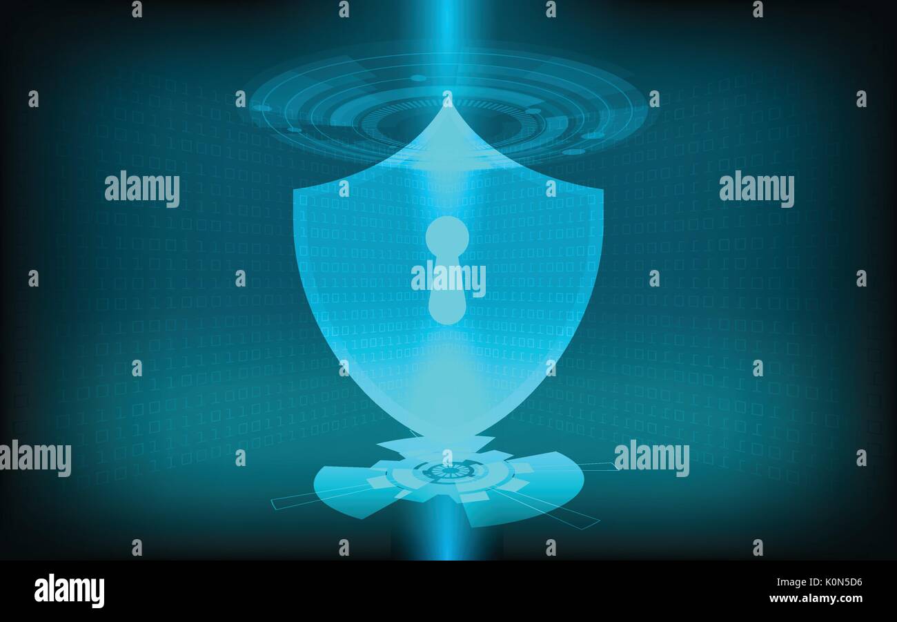 abstract network security technology background vector illustration ...