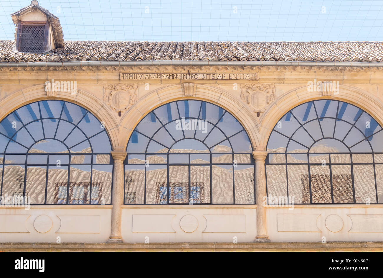 San Juan Evangelista University chapel cloister windows, old university ...