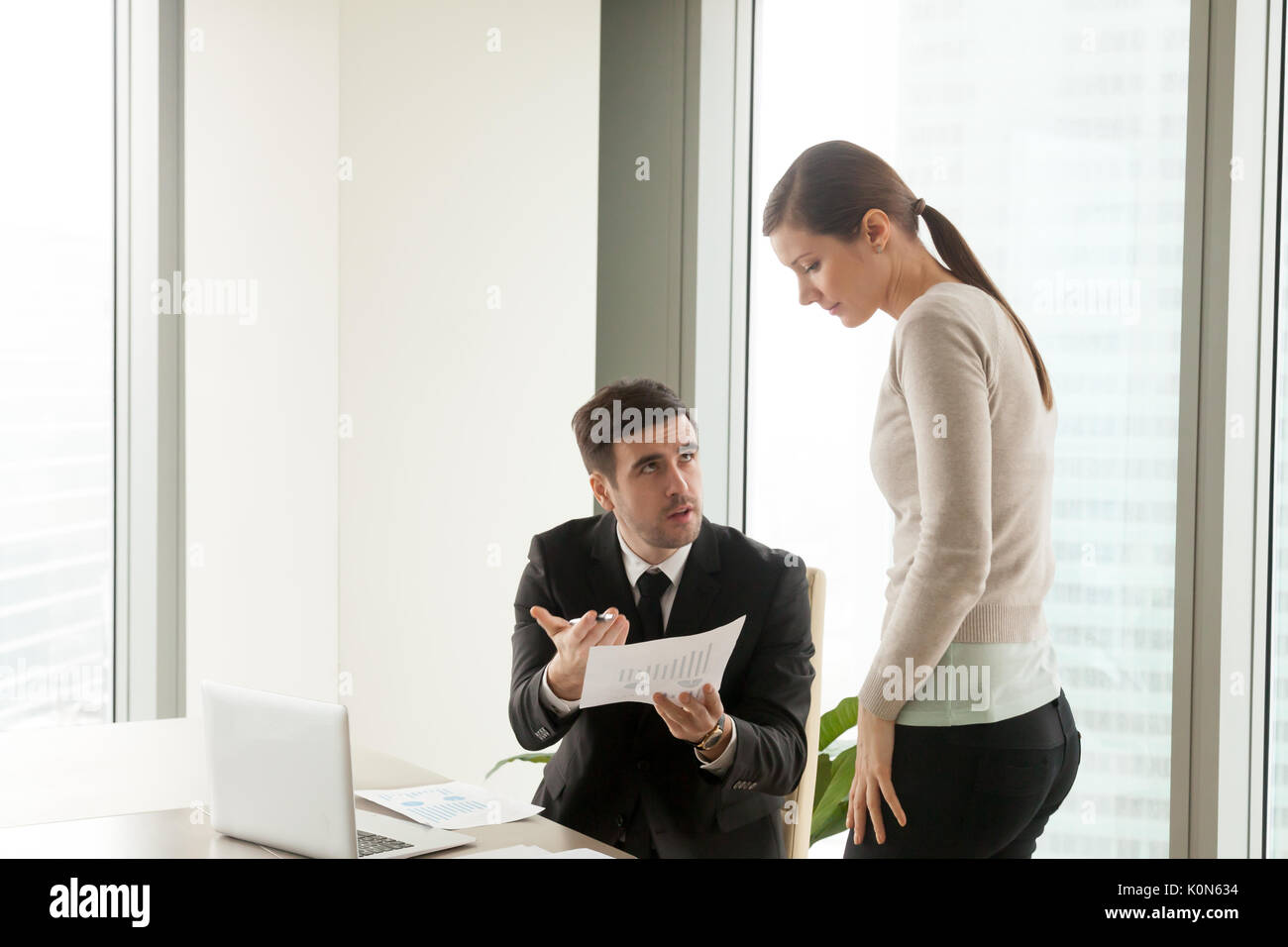 Woman boss office mean hi-res stock photography and images - Alamy