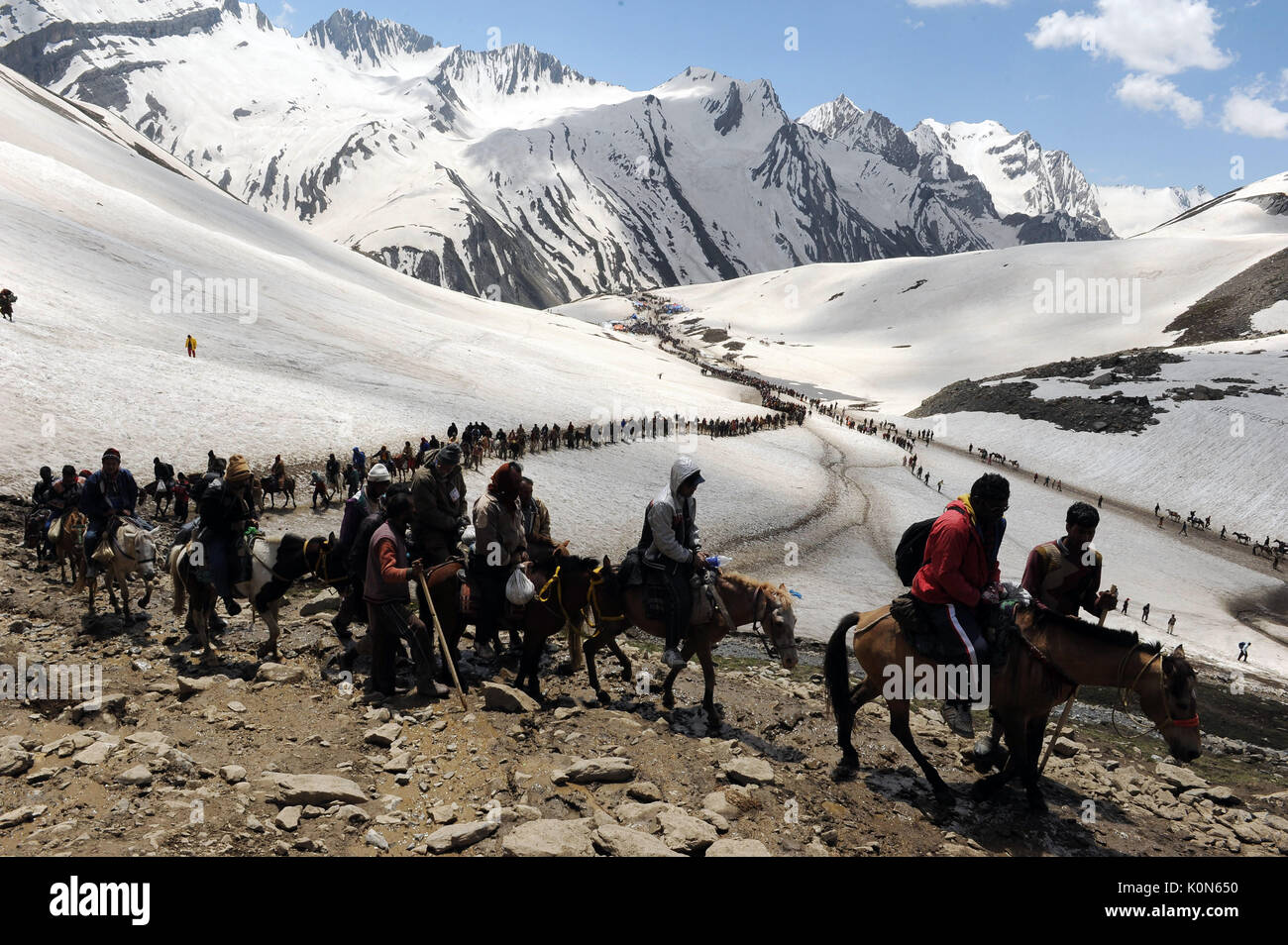 pilgrim mahagunas pass to ganesh top, amarnath yatra, Jammu Kashmir ...