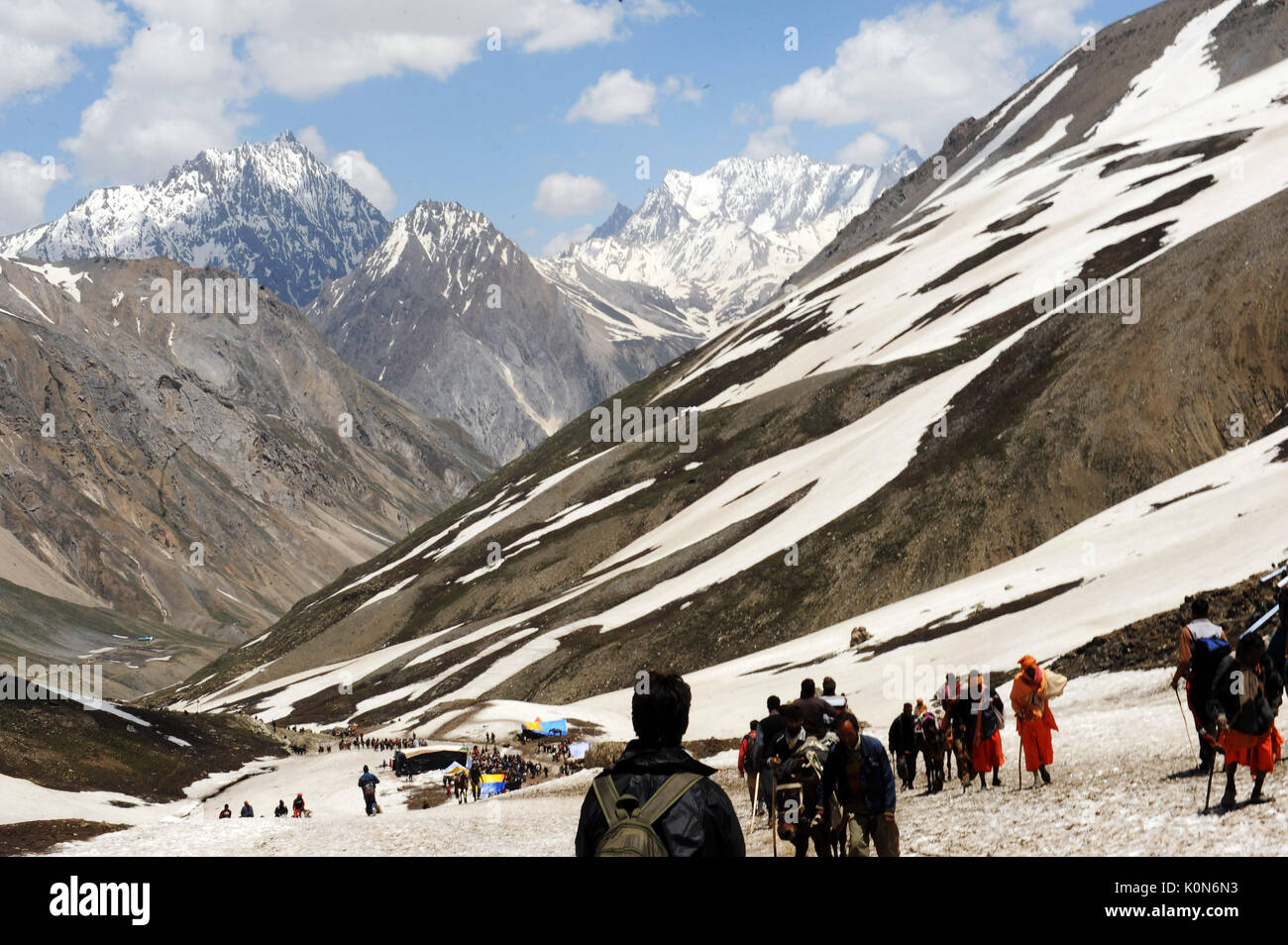 pilgrim pabibal to panchtarni, amarnath yatra, Jammu Kashmir, India ...