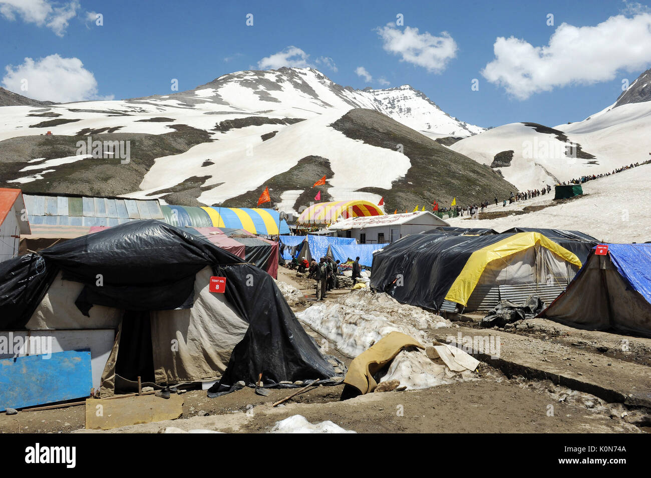 tent pabibal to panchtarni, amarnath yatra, Jammu Kashmir, India, Asia ...