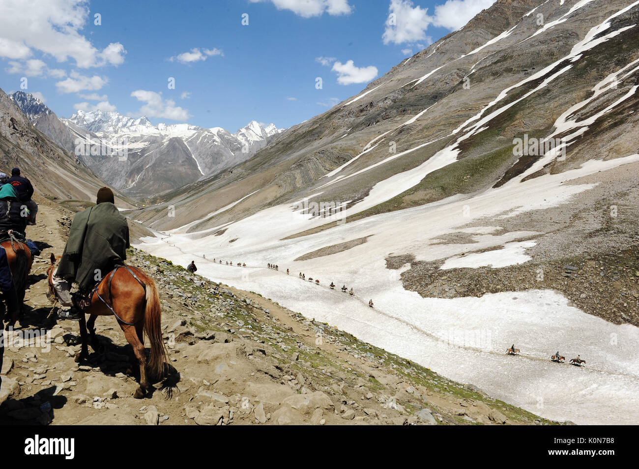 pilgrim pabibal to panchtarni, amarnath yatra, Jammu Kashmir, India ...
