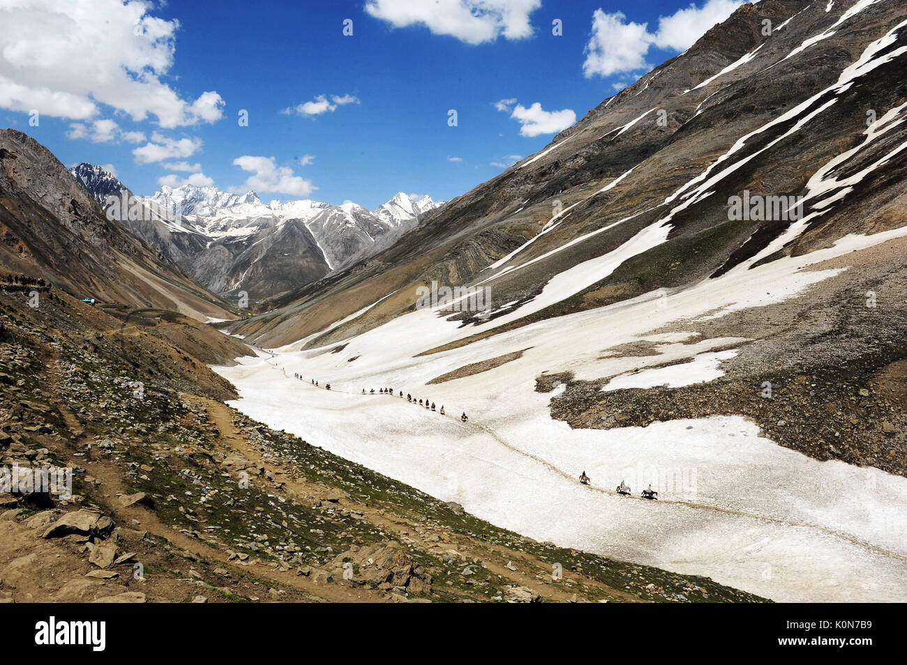 pilgrim pabibal to panchtarni, amarnath yatra, Jammu Kashmir, India ...
