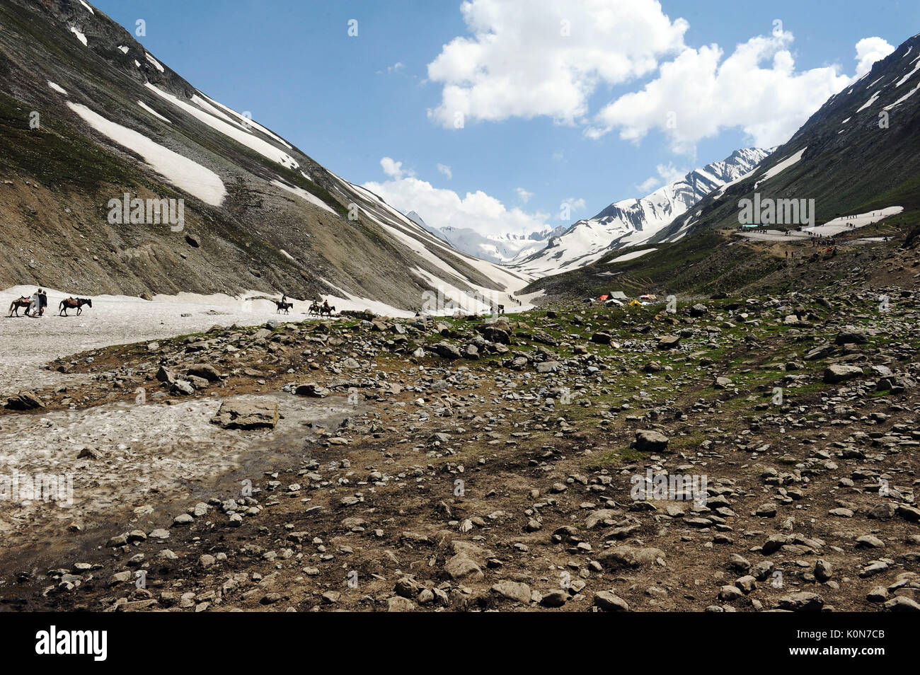 pilgrim pabibal to panchtarni, amarnath yatra, Jammu Kashmir, India ...