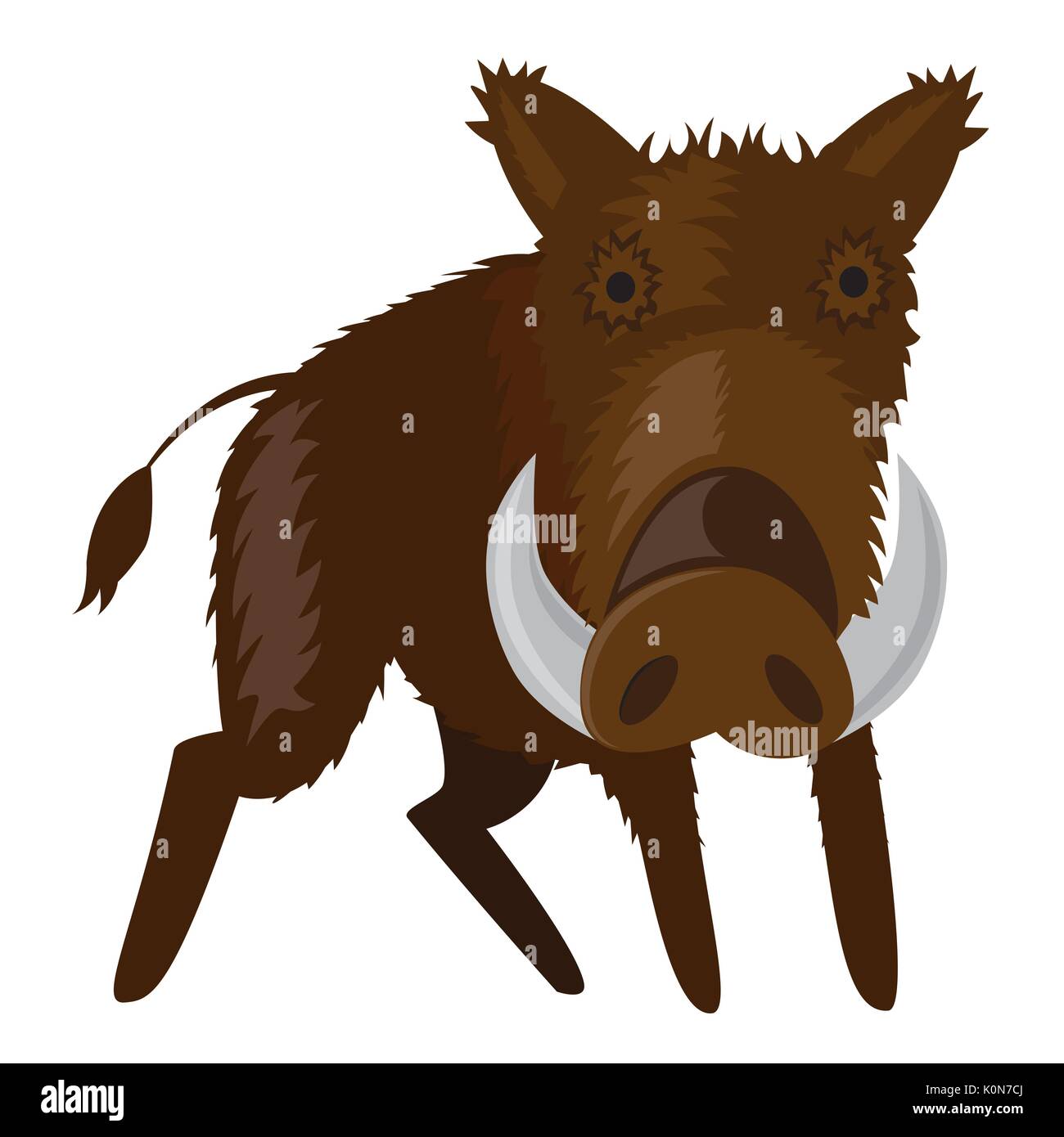 vector illustration of boar - wild pig forest animal Stock Vector Image ...
