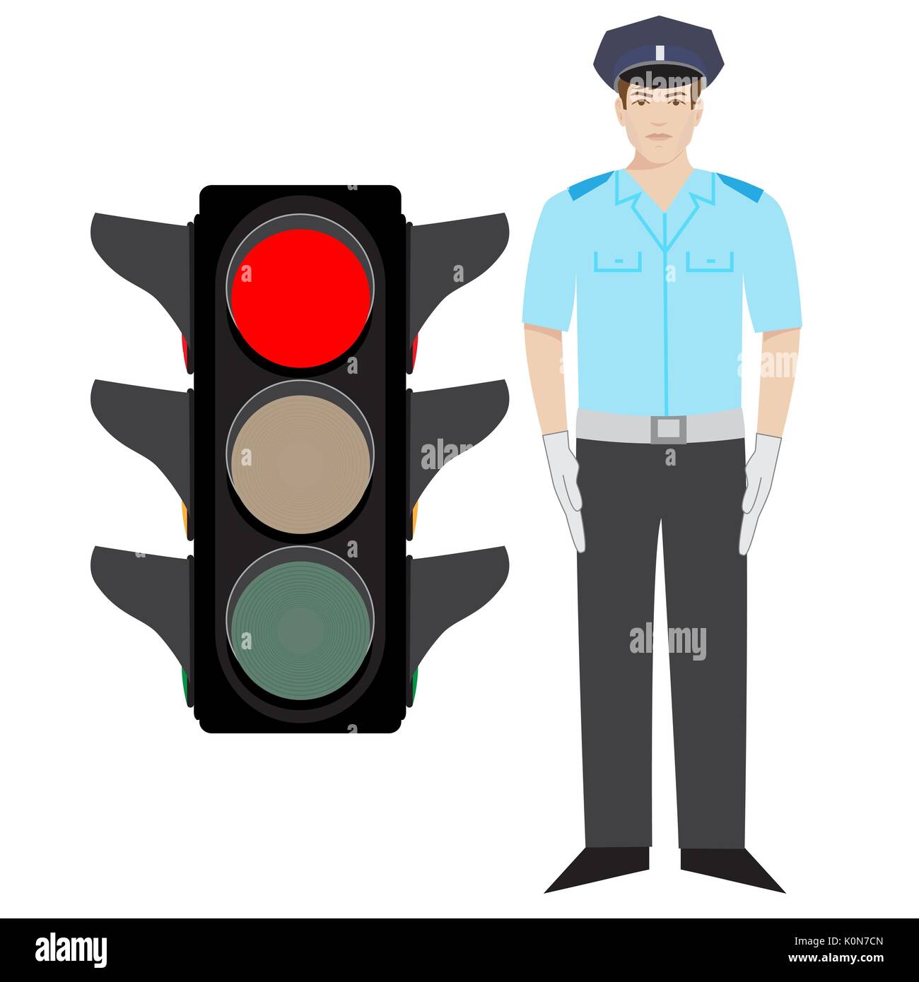 Traffic police hand signal Stock Vector Images - Alamy