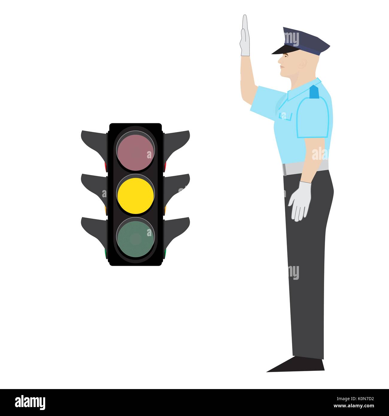 Traffic policeman hand stop sign hi-res stock photography and images ...