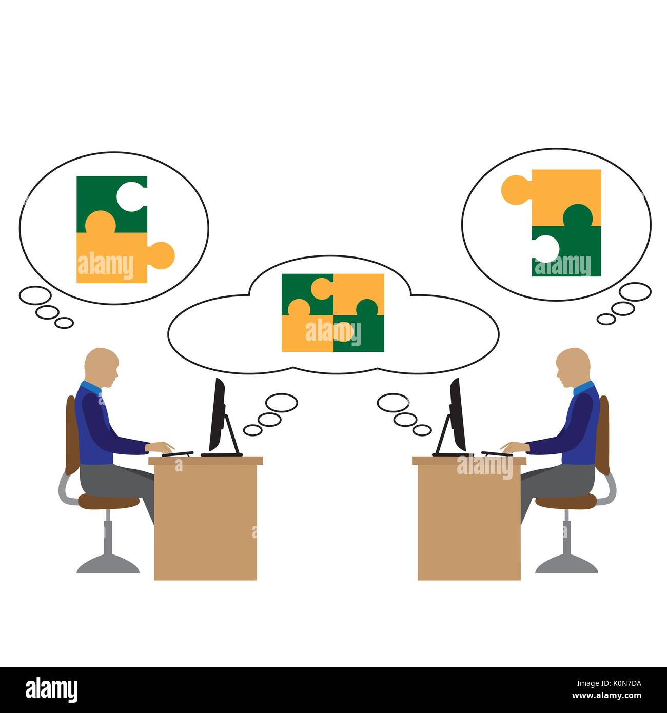 remote team working. project in the cloud. people in virtual office ...
