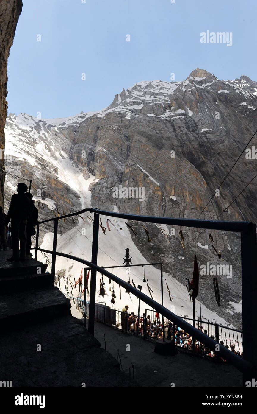 holy cave amarnath yatra, Jammu Kashmir, India, Asia Stock Photo - Alamy