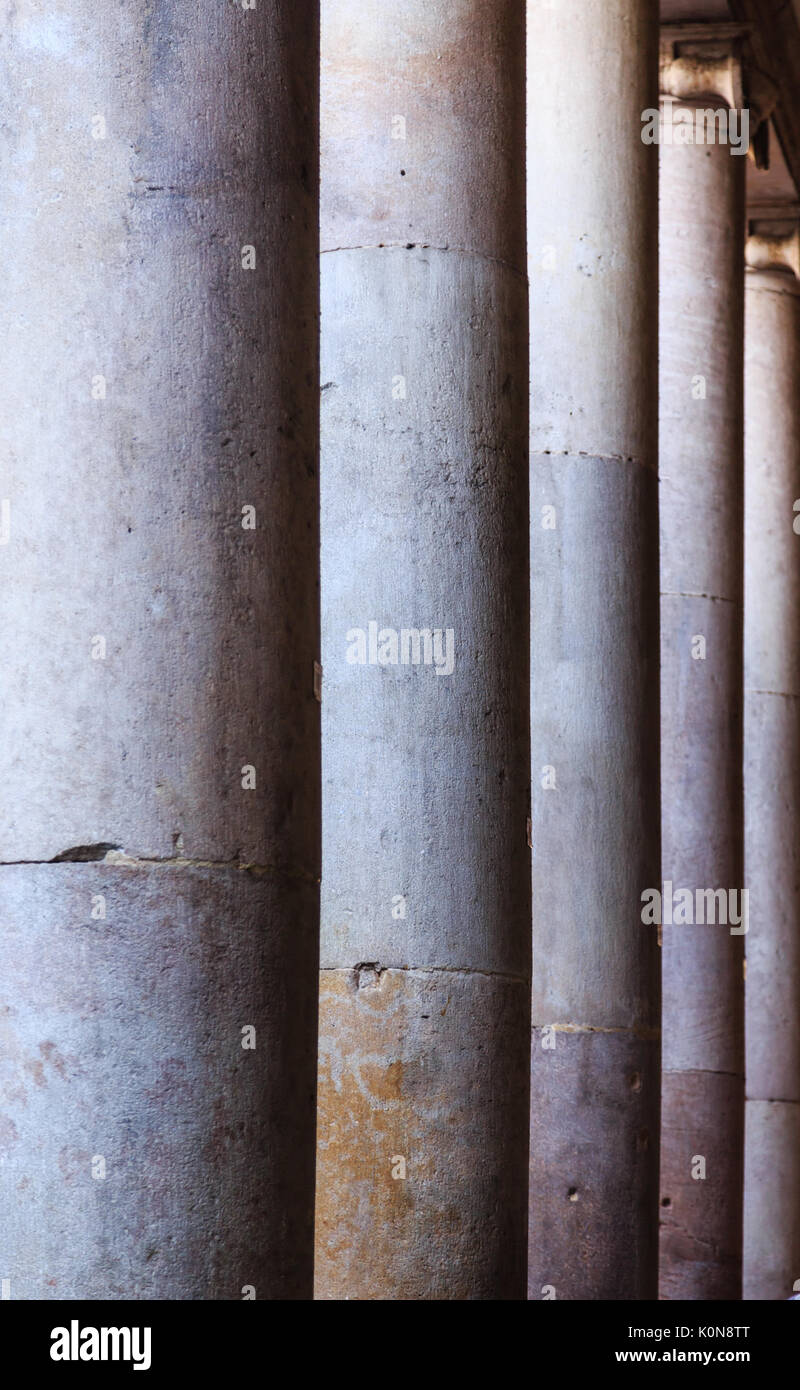 Rows of Barcelona Columns Stock Photo - Alamy