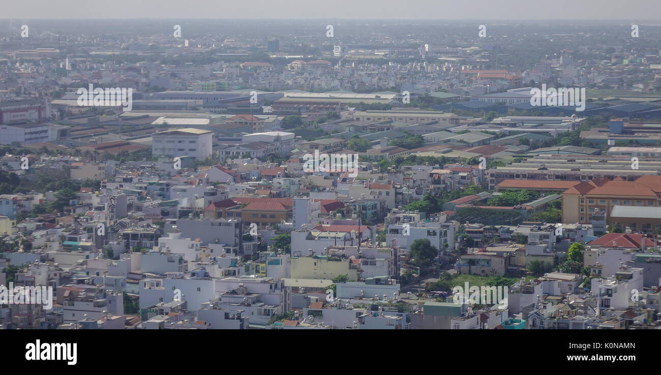 Yangon, Myanmar - Feb 14, 2017. Modern buildings at business district ...