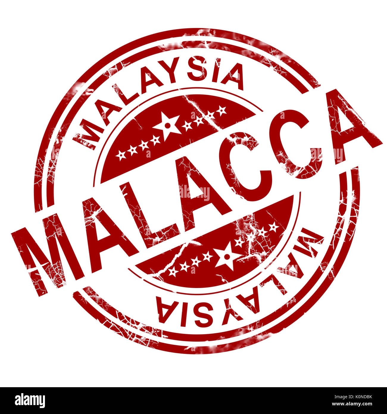 Red Malacca stamp with white background, 3D rendering Stock Photo - Alamy