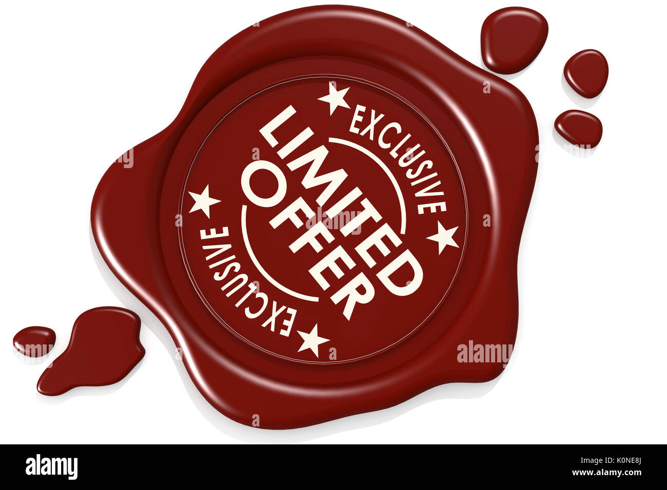 Label seal of limited offer isolated on white background, 3D rendering ...