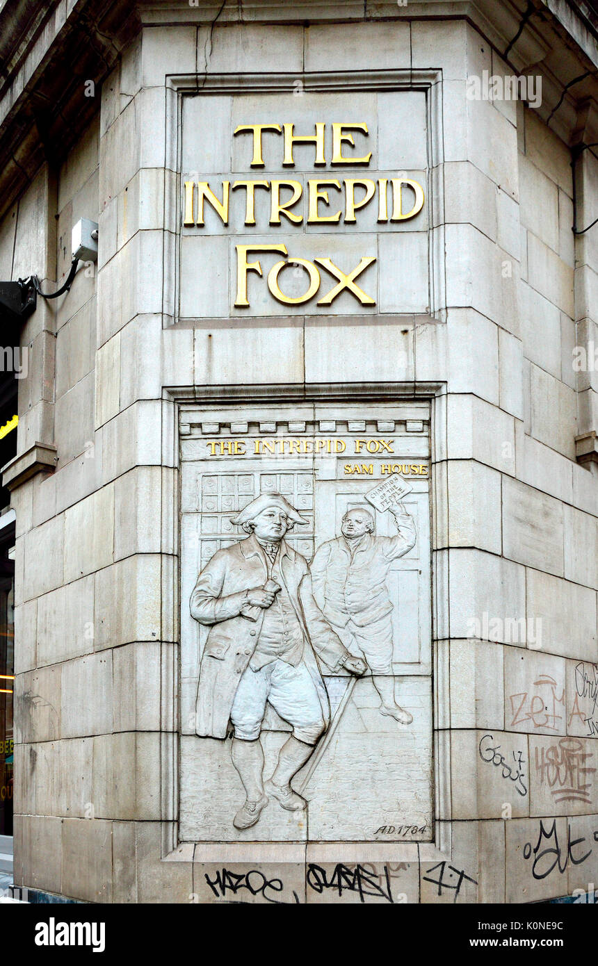 London, England, UK. Site of The Intrepid Fox (pub 1784-2006, founded ...