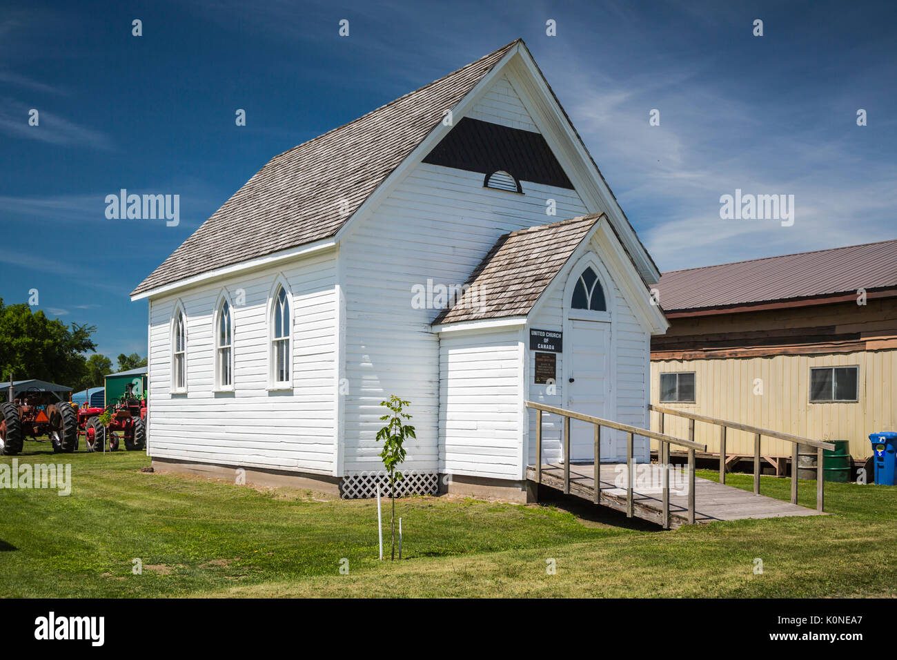The United Church building at the Pembina Threshermen's Museum, Winkler ...