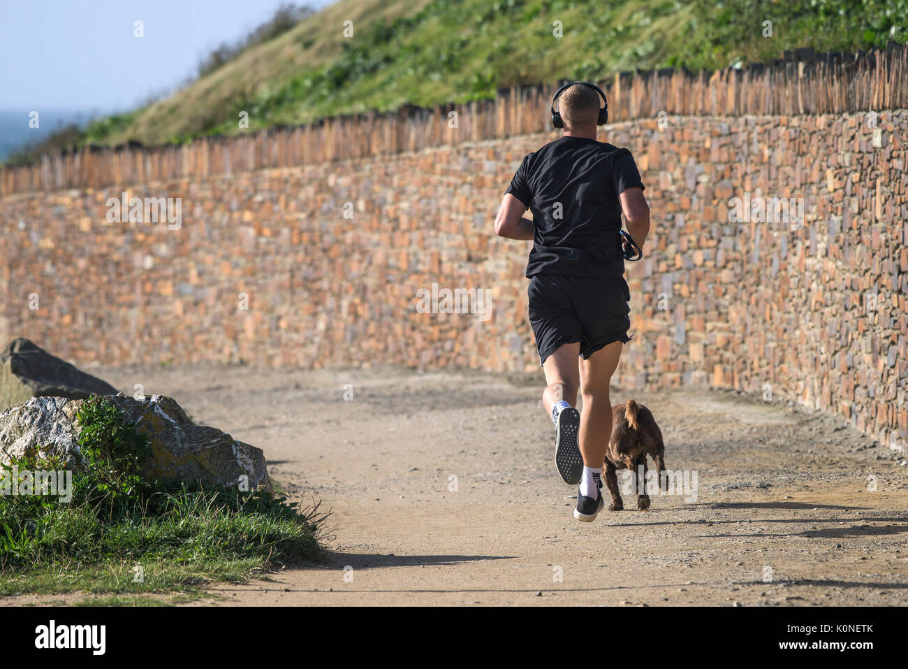 Man running with dog hi-res stock photography and images - Alamy