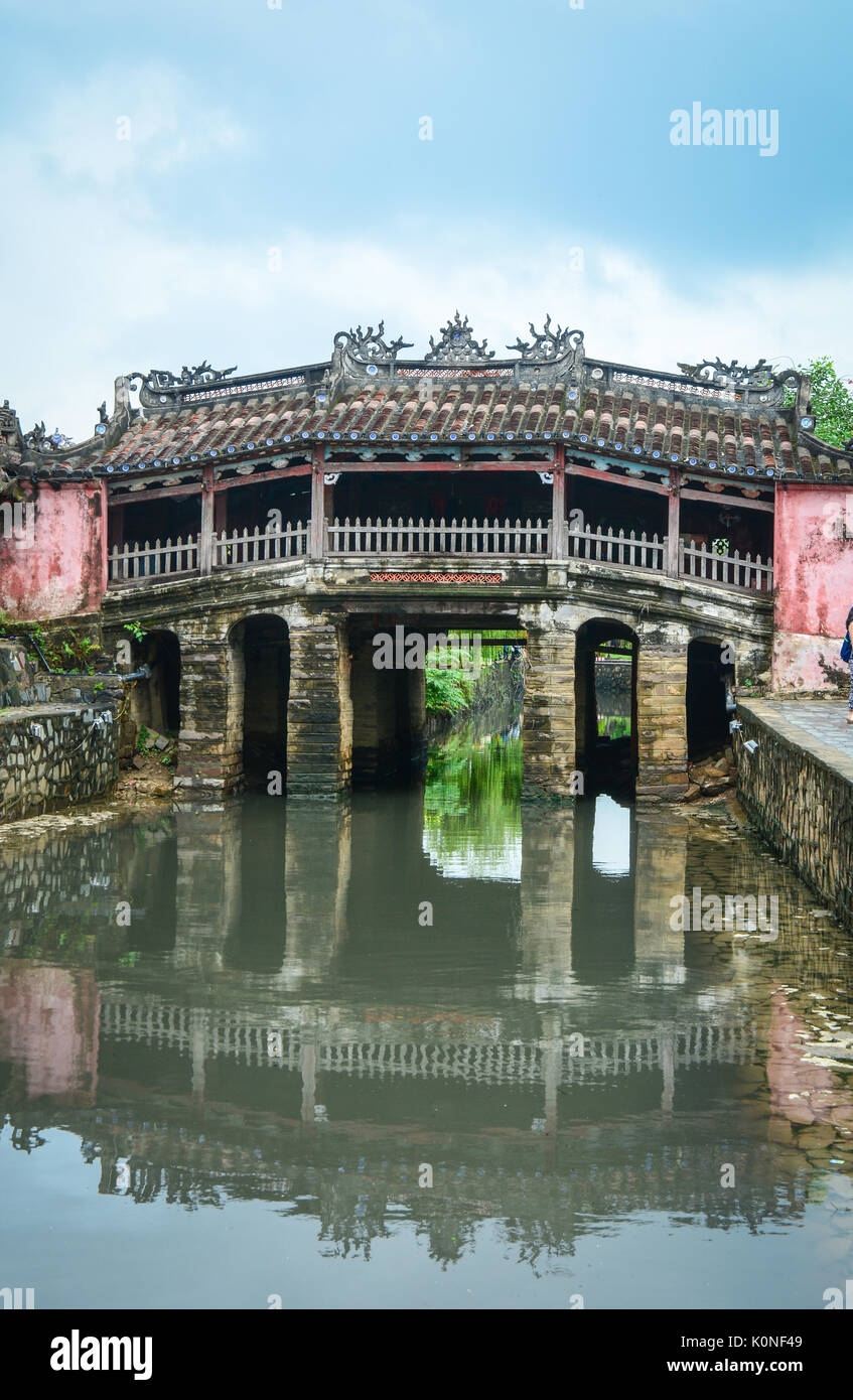 Bridge Pagoda in Hoi An, Vietnam. Hoi An is one of popular tourist ...