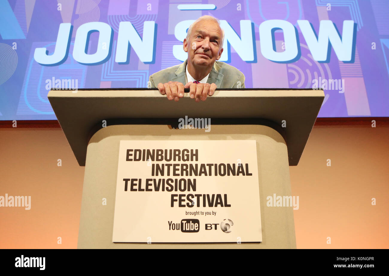 Channel 4 television news jon snow hi-res stock photography and images ...