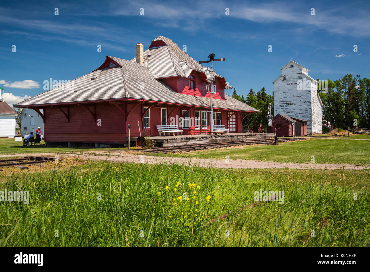 The former Morden Train Station at the Pembina Threshermen's Museum ...