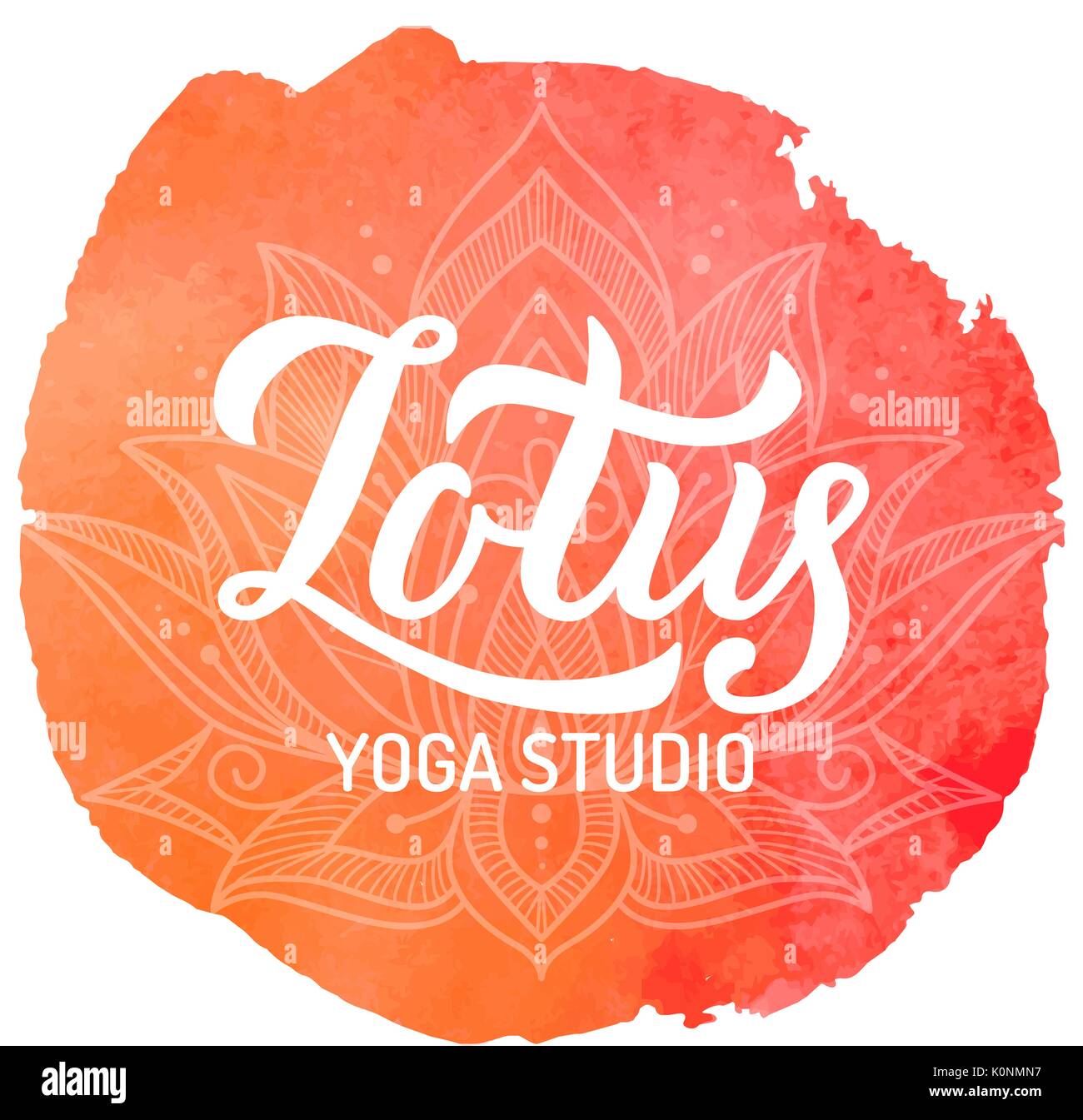 Logo design yoga lotus Stock Vector Images - Alamy