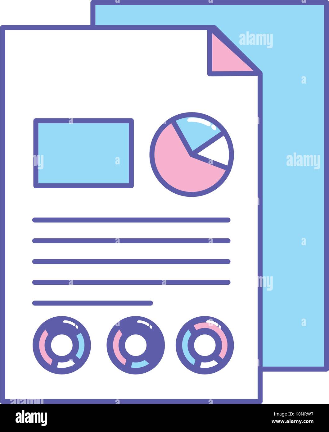 business documents with statistics diagram graphy Stock Vector Image ...