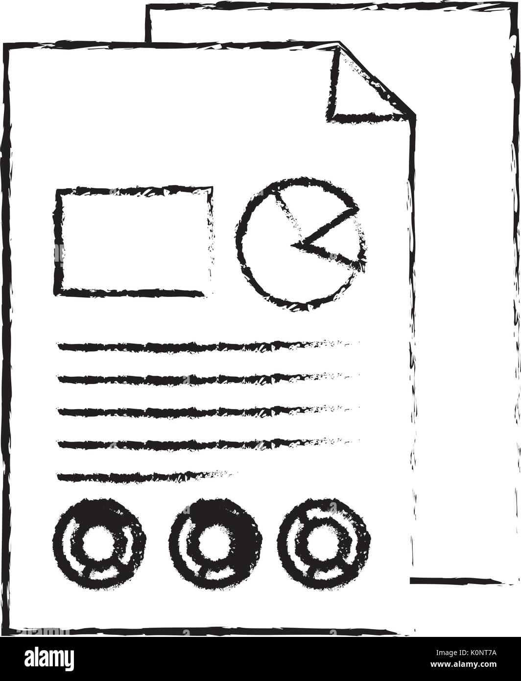 figure business documents with statistics diagram graphy Stock Vector ...