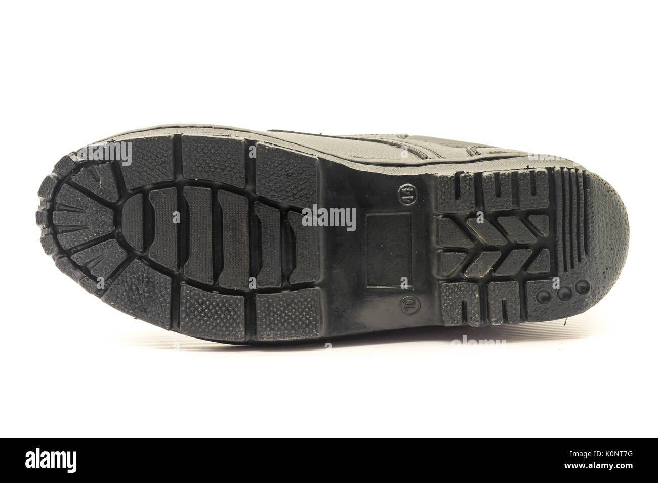 Protective workwear black safety shoes on white background Stock Photo ...