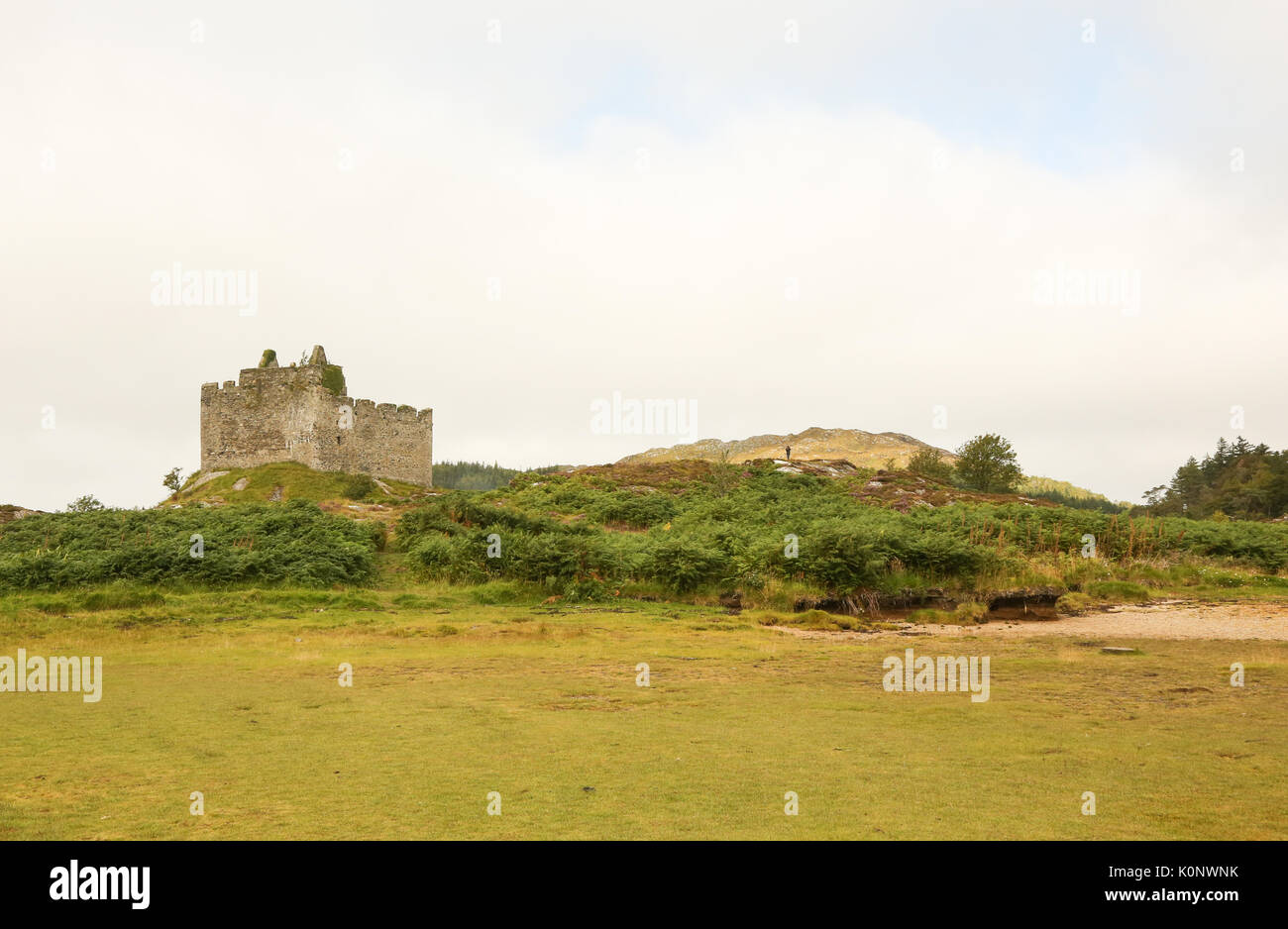 Tioram Castle on Loch Moidart south of Mallaig, Scotland, UK Stock ...
