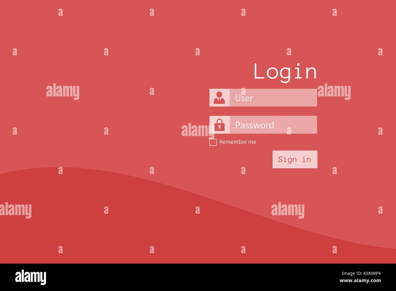 Digital composite of Login user and password screen interface Stock ...