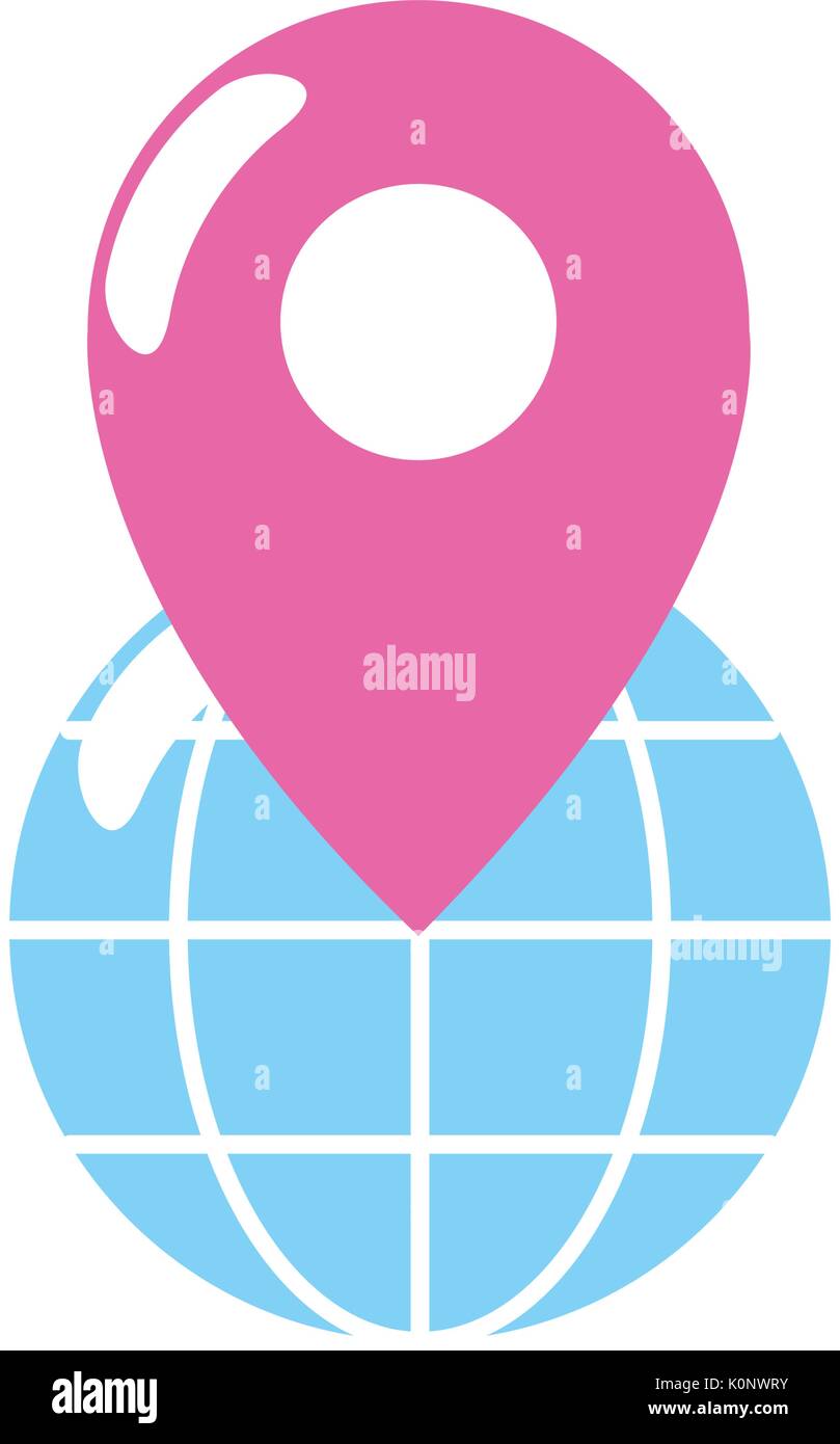 global earth planet with location symbol Stock Vector Image & Art - Alamy